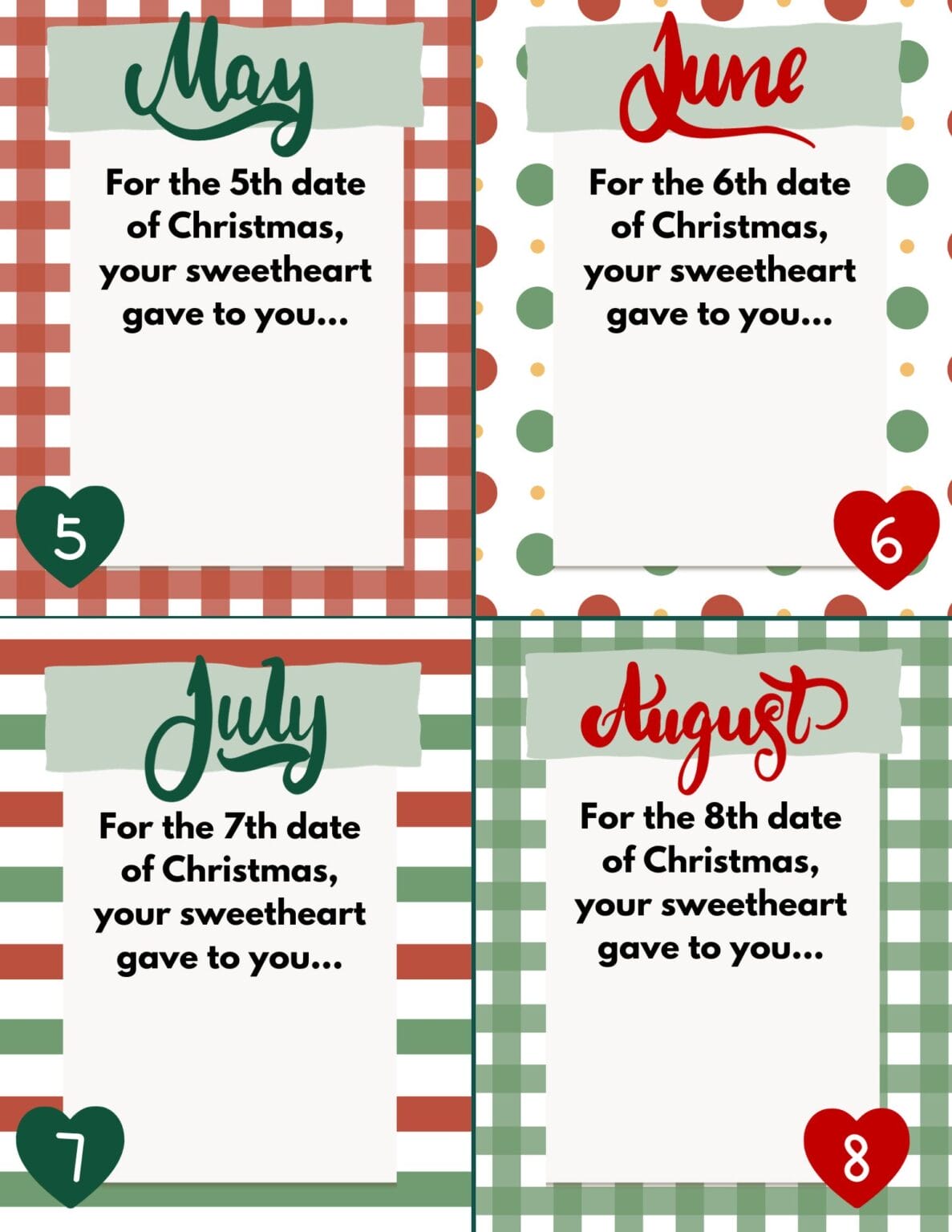 12 Daytes (Days + Dates) of Christmas - Saving Talents