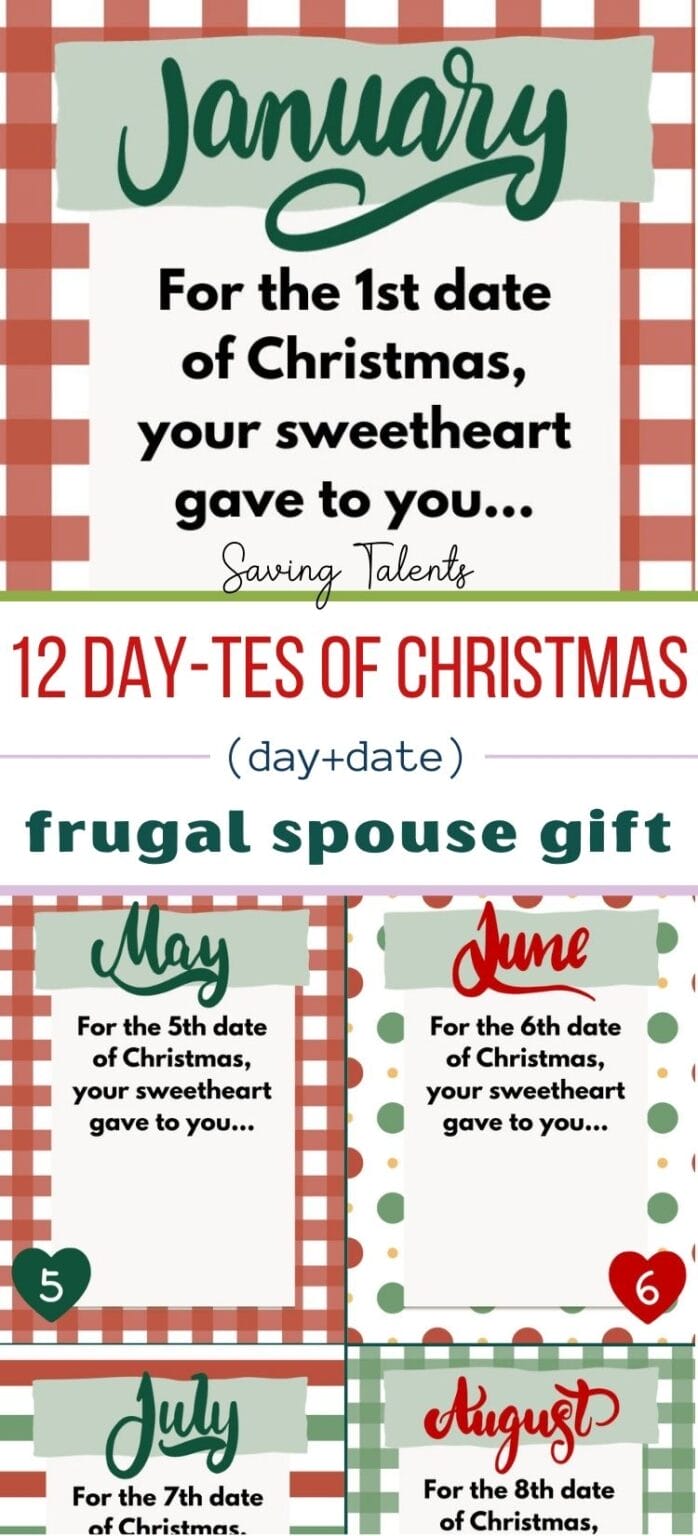 12 Daytes (Days + Dates) of Christmas - Saving Talents