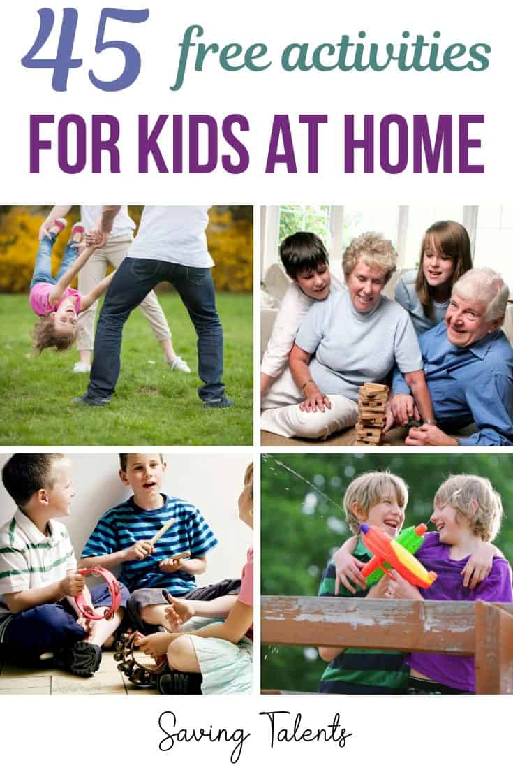45 Fun and Free Ideas on How To Entertain Kids When They Are Stuck At ...