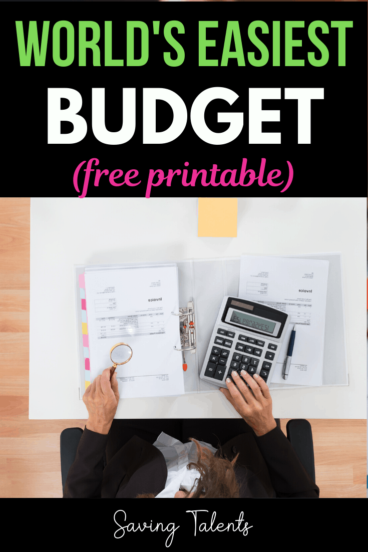 The Best Grab Your Easy Free Printable Budget Now - Saving Talents