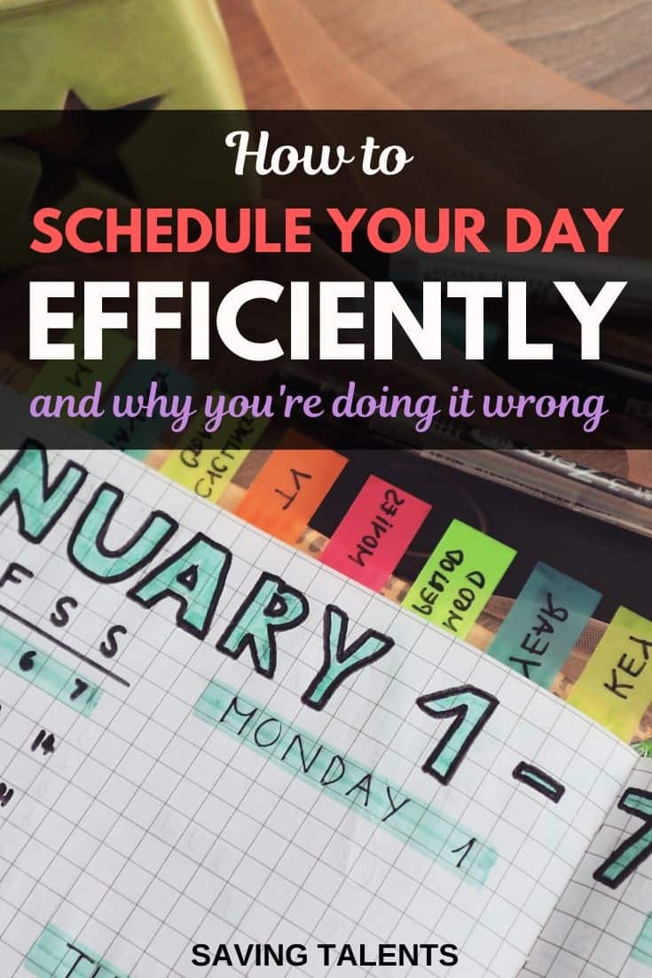 How to Schedule Your Day the Right Way - Saving Talents