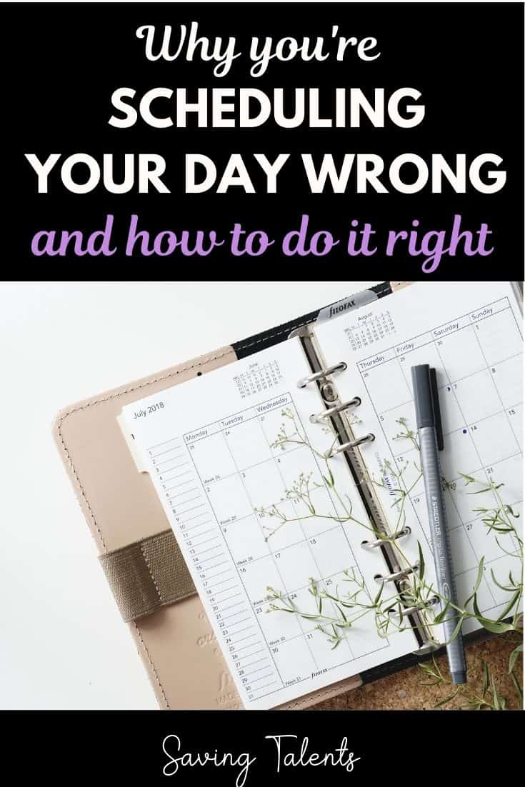 How to Schedule Your Day the Right Way - Saving Talents