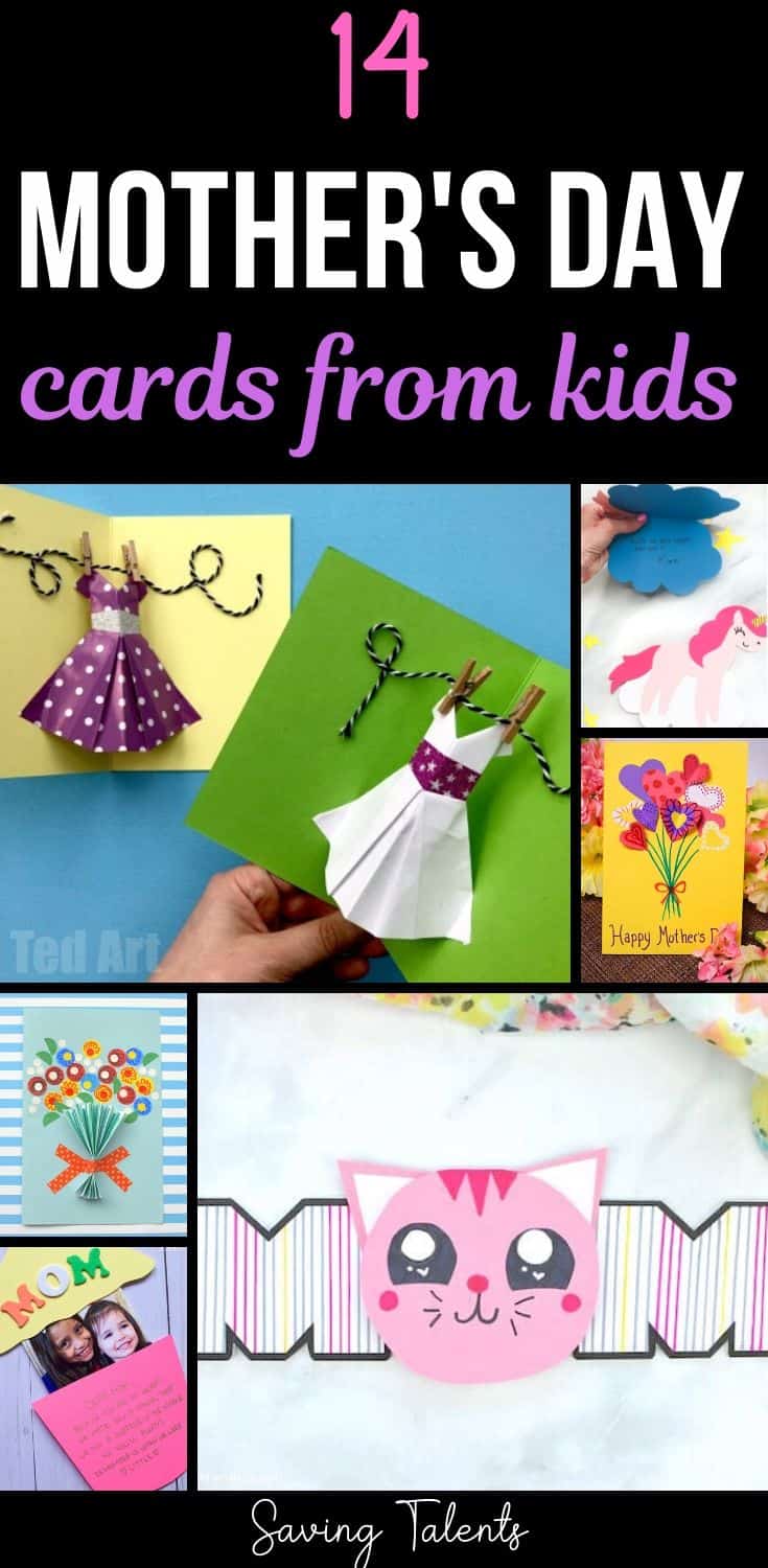 40 DIY Mother's Day Cards that Kids Can Make - Saving Talents
