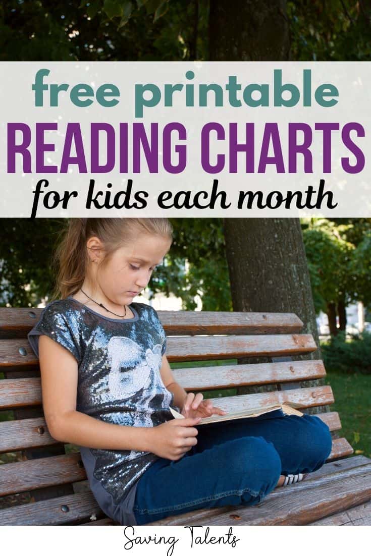 Free Printable Reading Charts for Kids (Month by Month) - Saving Talents