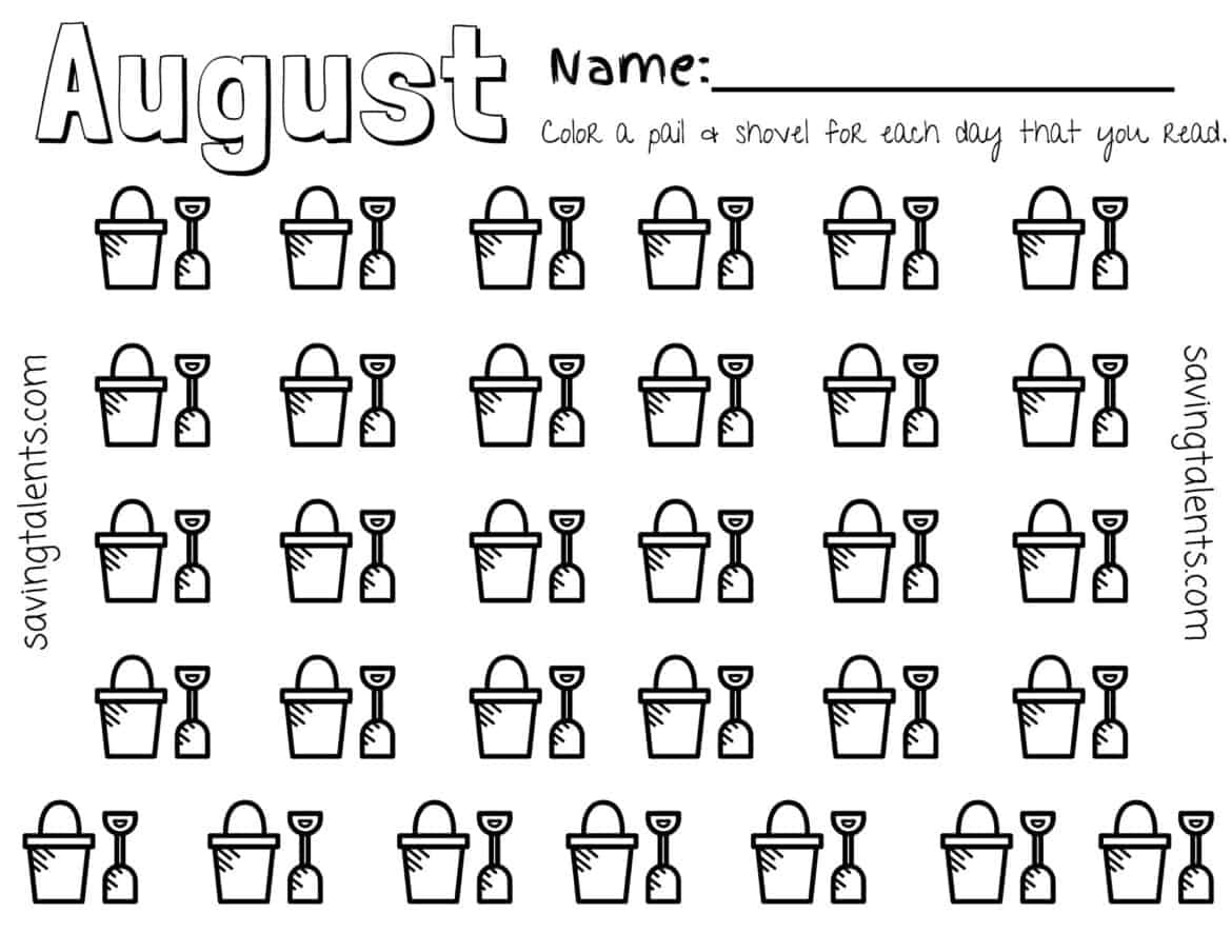 Free Printable Monthly Reading Charts for Kids - Saving Talents