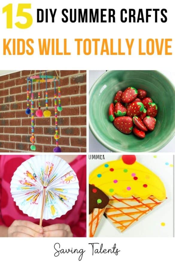 15 DIY Summer Crafts That Kids Will Love This Year - Saving Talents