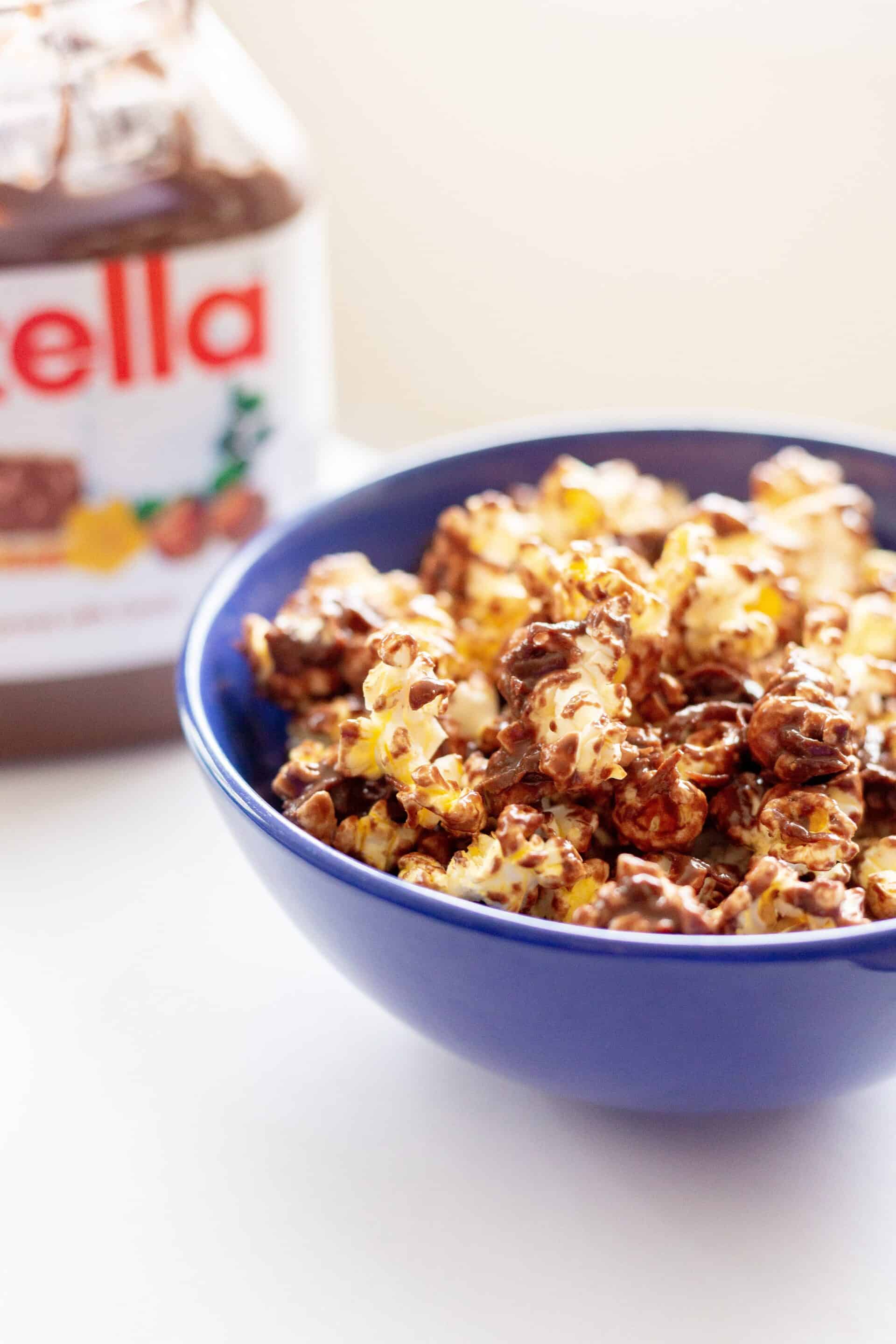 Coconut Nutella Popcorn Dessert Recipe - Saving Talents