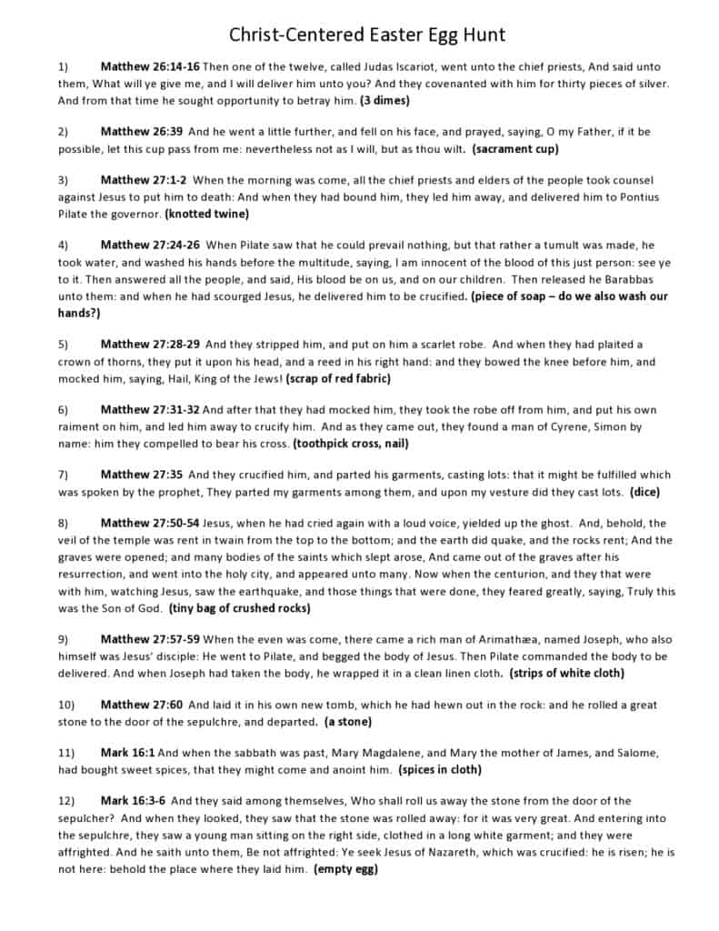 DIY Resurrection Easter Eggs: A Christ Centered Easter Egg Scavenger Hunt