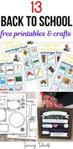 Back to School Crafts and Printables - Saving Talents