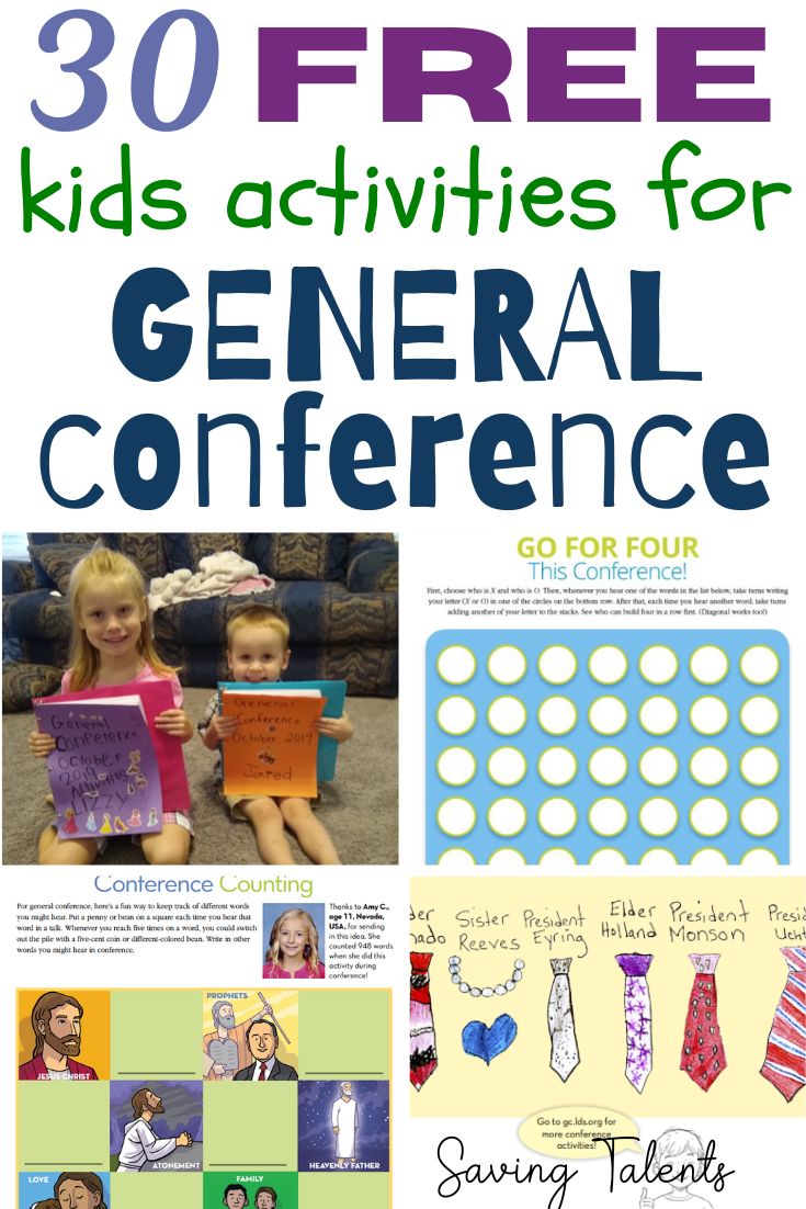 30+ FREE General Conference Activity Ideas for Kids & Preschoolers