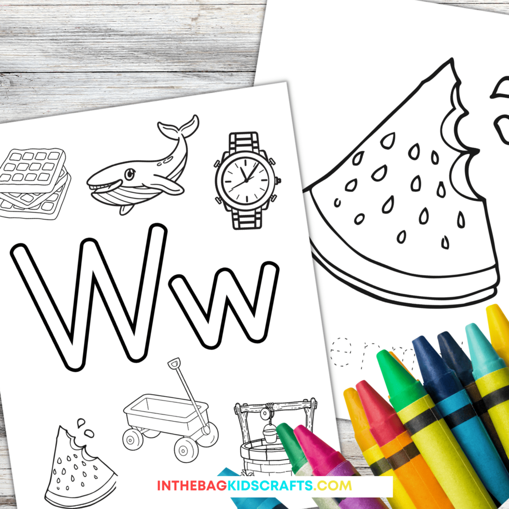 Free Letter W Worksheets, Crafts, Printables, and Activities - Saving ...