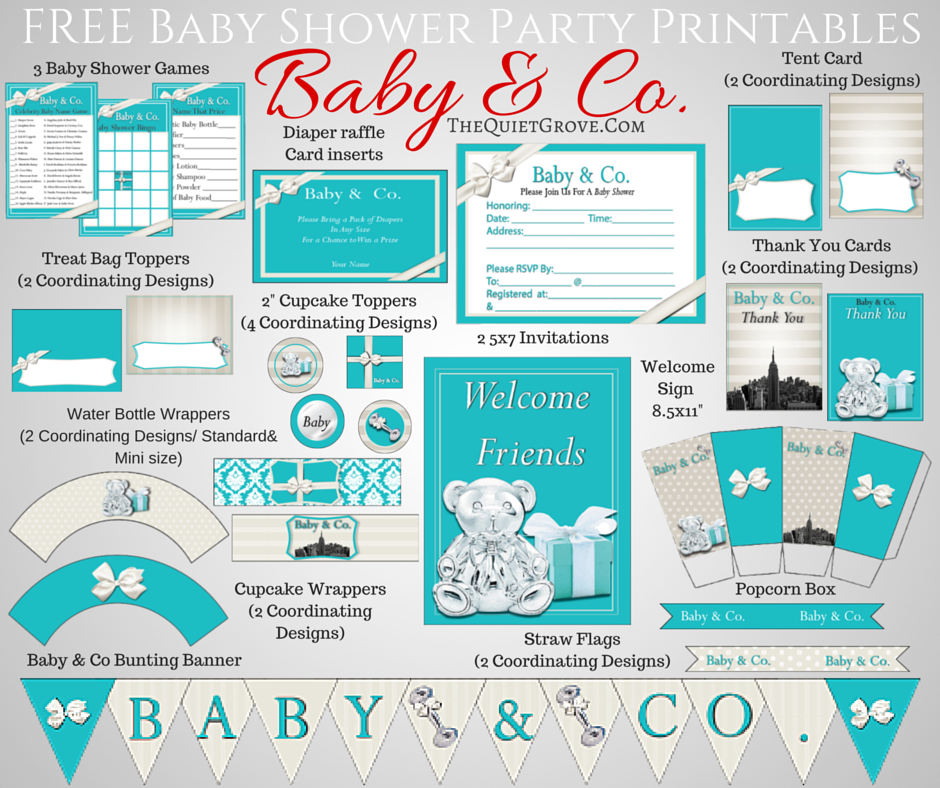 Beautiful Free Baby Shower Printables To Help You Get Organized ...