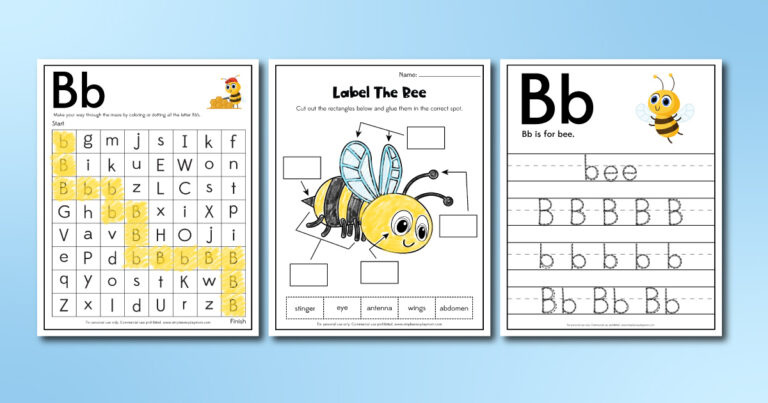 Free Letter B Crafts & Activities for Preschoolers - Saving Talents