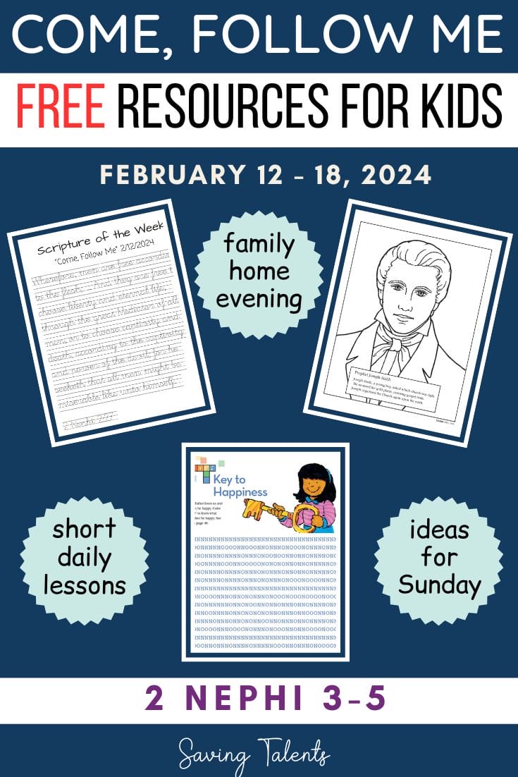 Come Follow Me 2/12/2024 - Devotionals & FHE for Kids