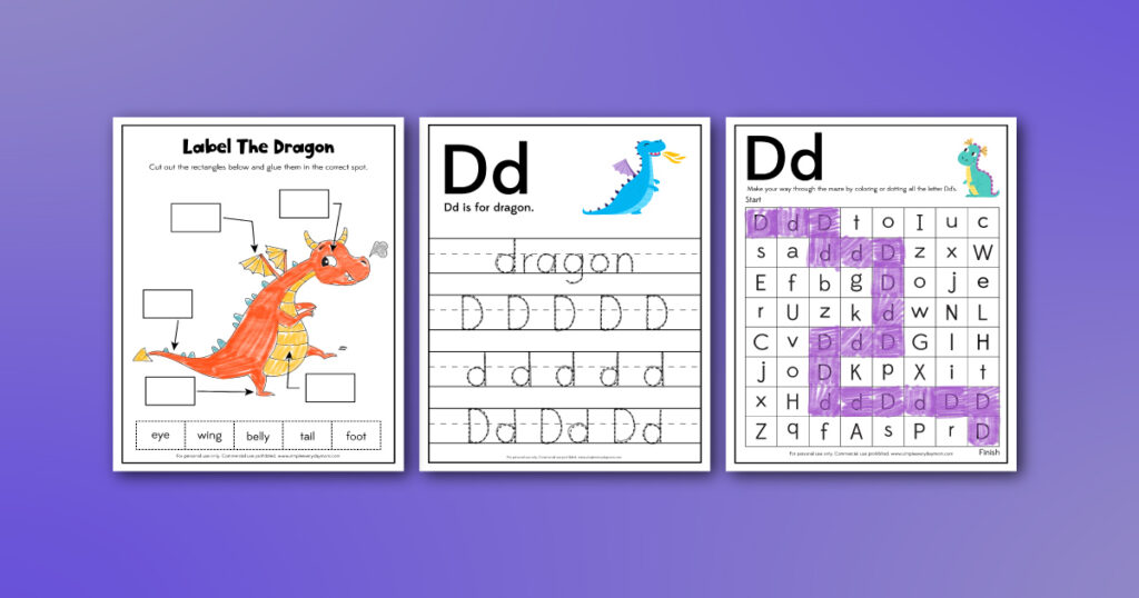 Letter D Crafts and Printables - Saving Talents