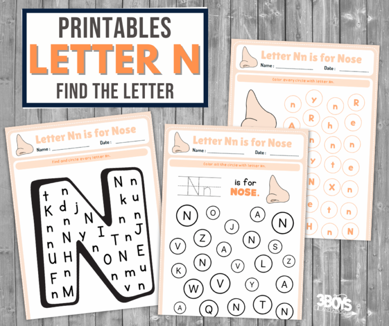 Free Letter N Printables, Worksheets, and Crafts - Saving Talents