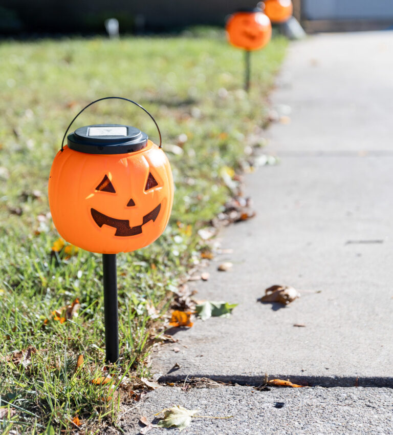 Pumpkin Jack-o-Lantern Solar Light Craft - Saving Talents