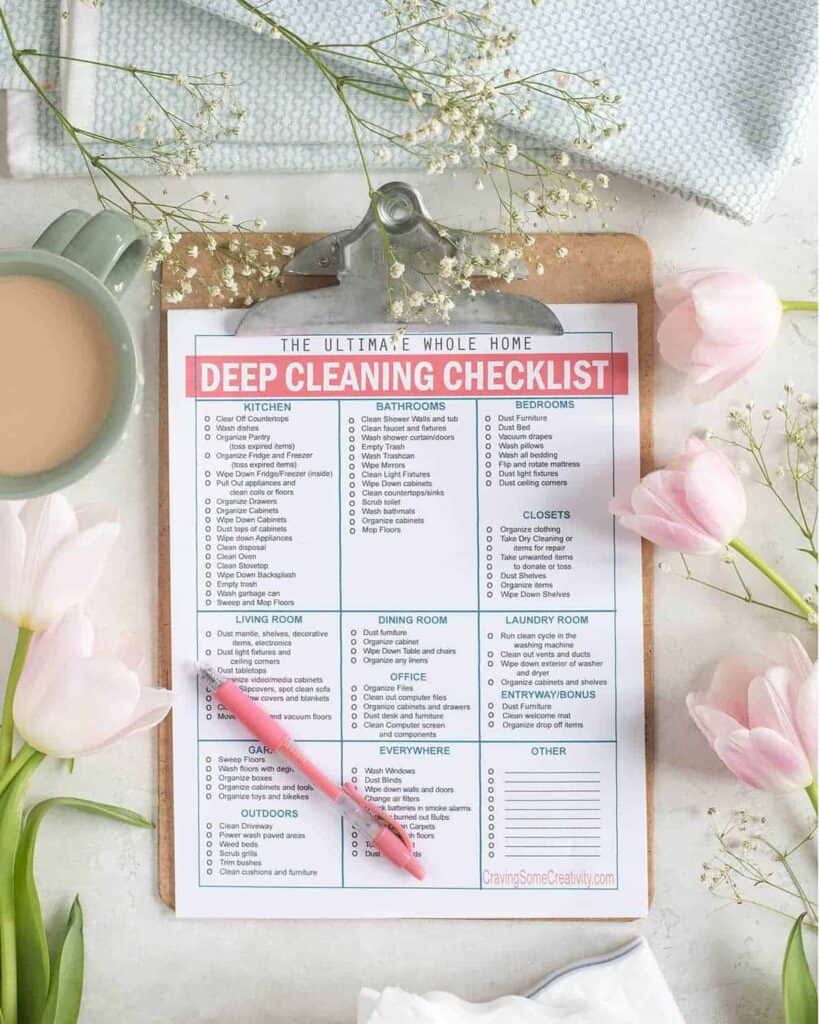 25 Free Printable Spring Cleaning Checklists For Everyone! - Saving Talents