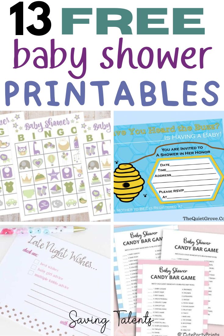 Beautiful Free Baby Shower Printables To Help You Get Organized ...