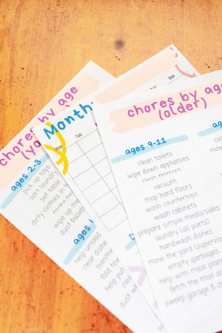 Free Printable Chore Charts for Kids (with Age-Appropriate Chores List)