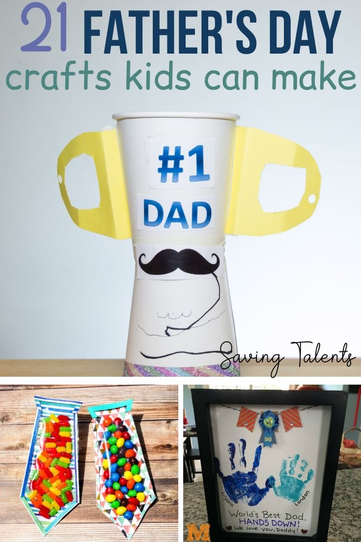 21 DIY Father's Day Crafts Kids Can Make as Gifts - Saving Talents