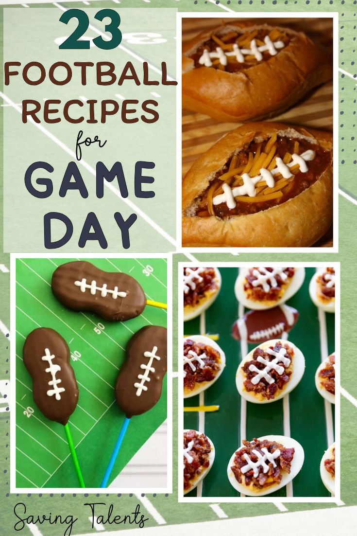 Football Themed Game Day Recipes for a Super Bowl Party - Saving Talents