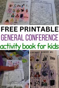 Free Printable General Conference Activity Book for Kids - Saving Talents