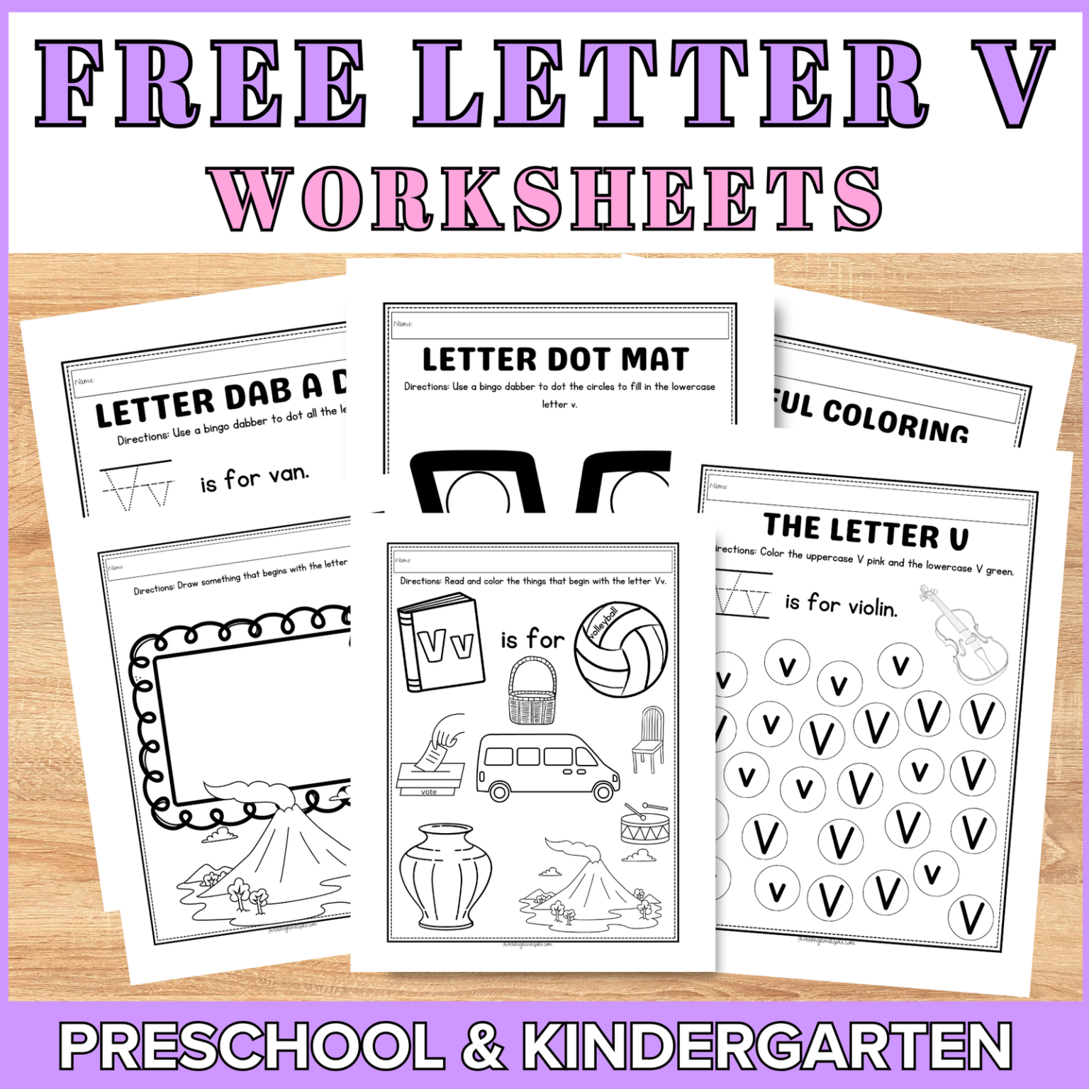 Free Letter V Crafts, Printables, Activities, and Worksheets - Saving ...