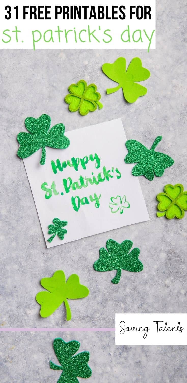 30 Free St. Patrick's Day Printables for Kids - Saving Talents