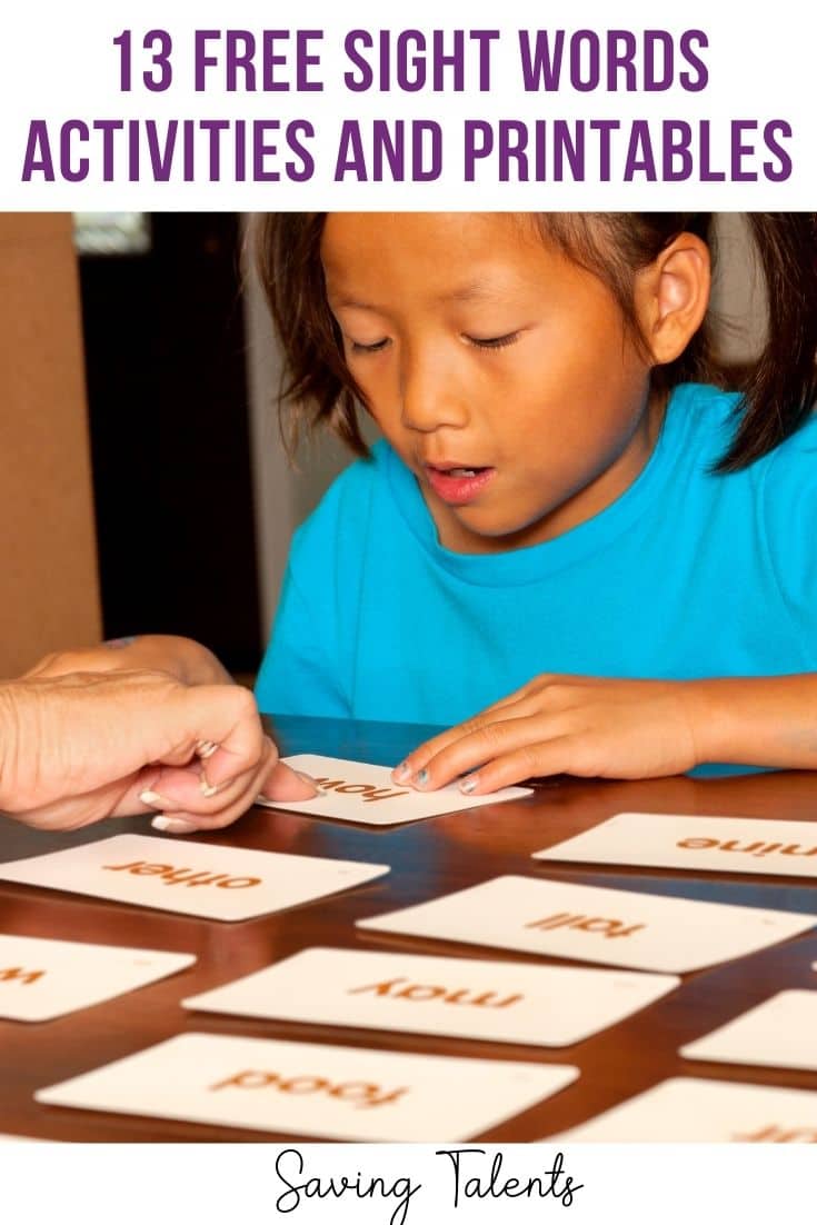 13 Free Sight Words Games and Activities - Saving Talents