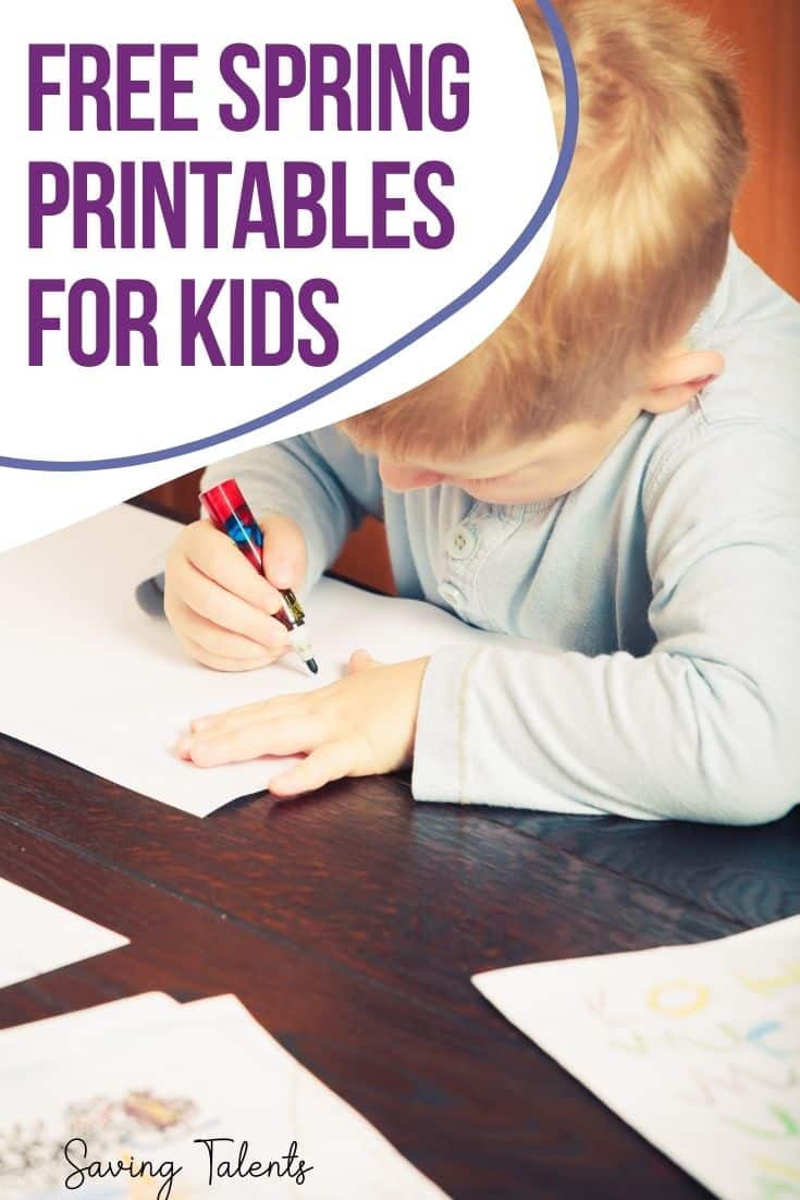 20 Free Spring Worksheets for Preschool Kids - Saving Talents
