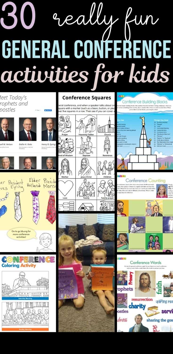 30+ FREE General Conference Activity Ideas for Kids & Preschoolers