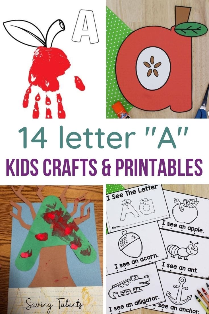 14 Free Letter 'A' Printables and Crafts for Kids - Saving Talents
