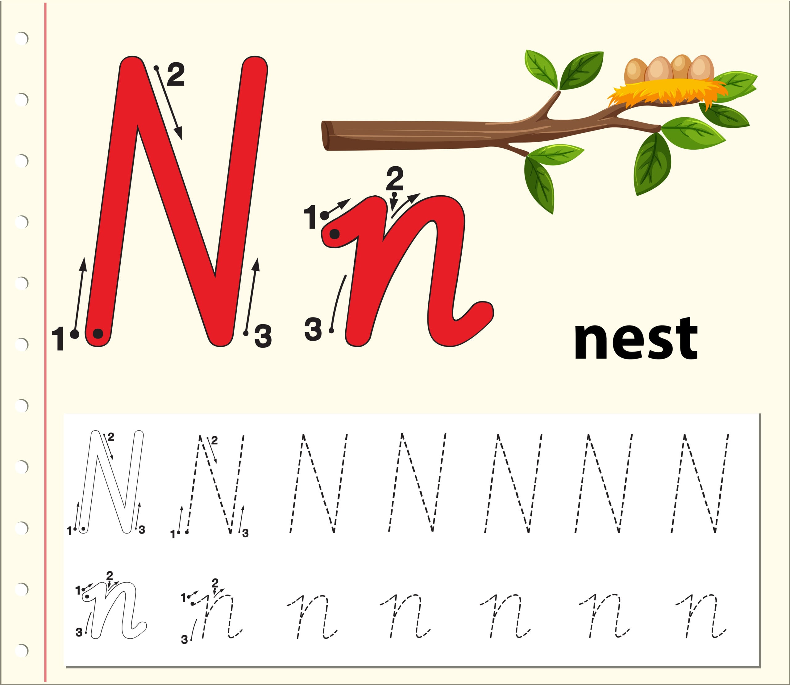 Free Letter N Printables, Worksheets, and Crafts - Saving Talents
