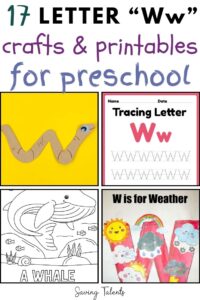 Free Letter W Worksheets, Crafts, Printables, and Activities - Saving ...