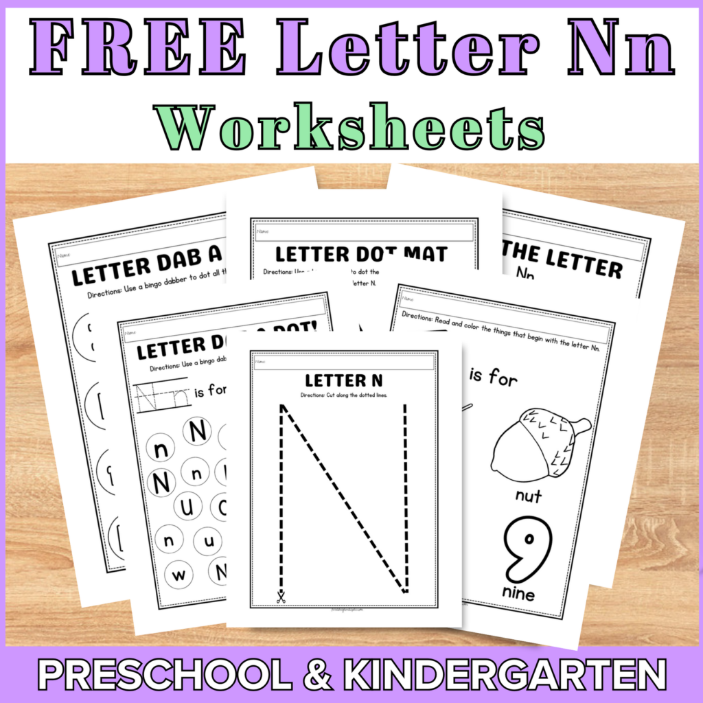 Free Letter N Printables, Worksheets, and Crafts - Saving Talents