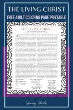 "The Living Christ" Printable Free Adult Coloring Page - Saving Talents