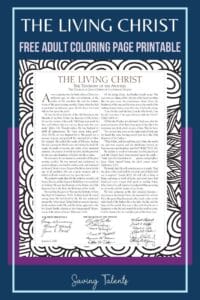 "The Living Christ" Printable Free Adult Coloring Page - Saving Talents