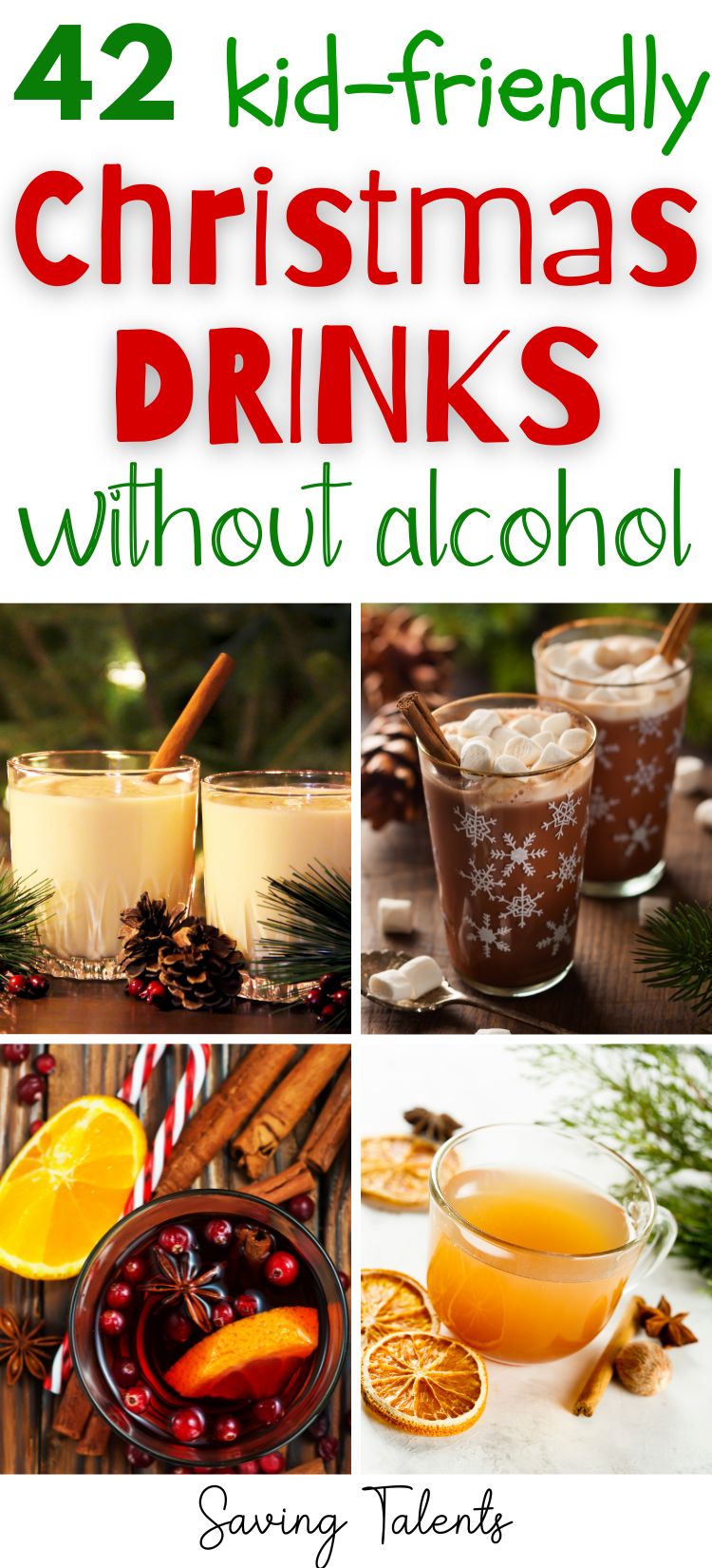 42 Delicious Non-Alcoholic Christmas Drinks & Mocktails - Saving Talents