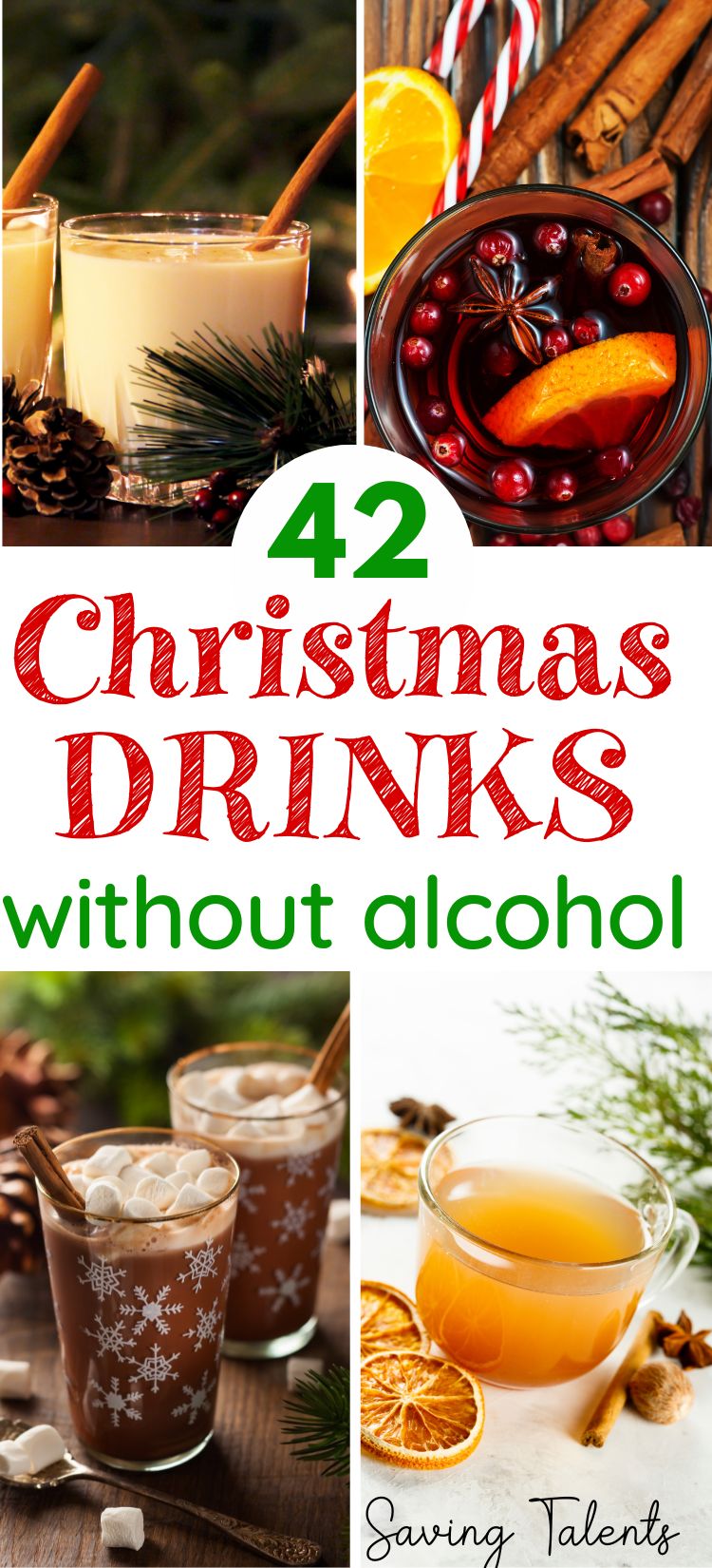 42 Delicious Non-Alcoholic Christmas Drinks & Mocktails - Saving Talents