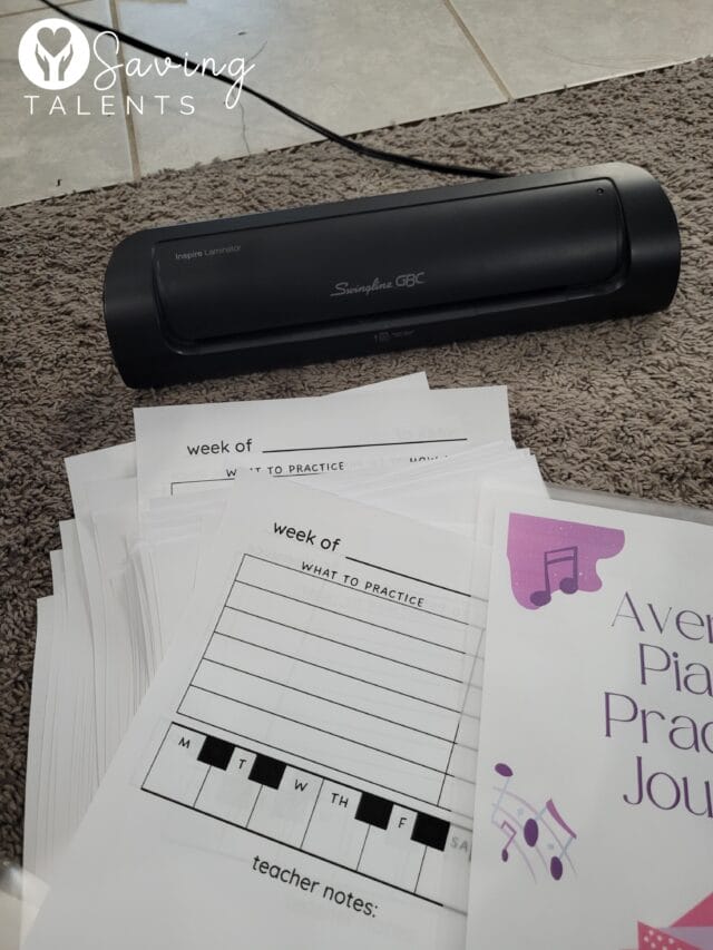 Free Printable Piano Practice Tracking Charts - Saving Talents