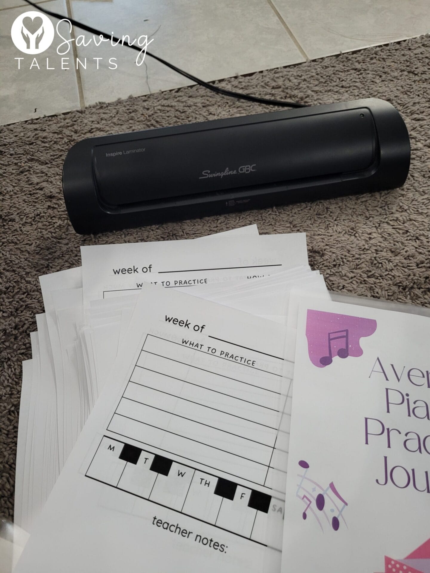 Free Printable Piano Practice Tracking Charts - Saving Talents