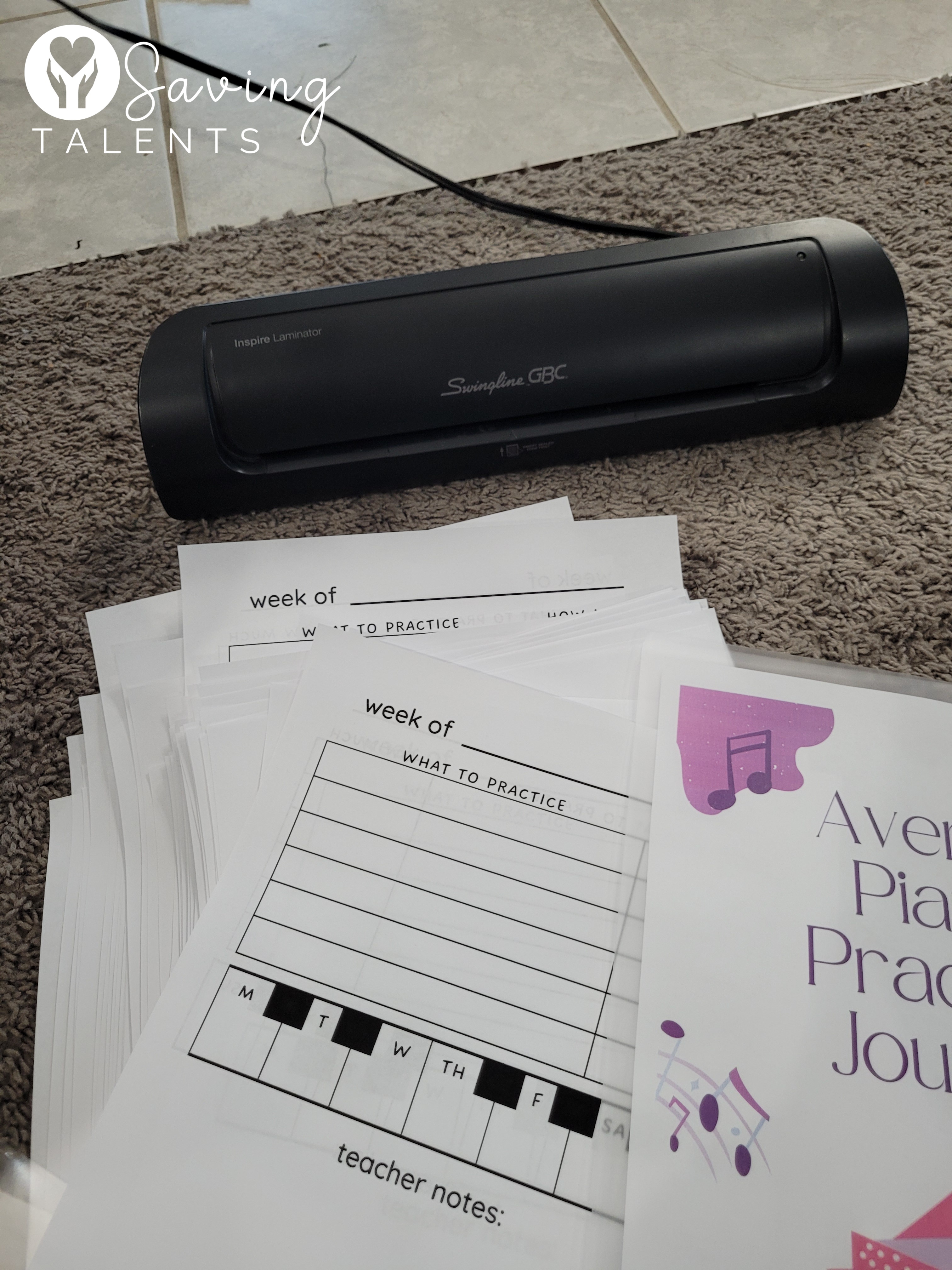 Free Printable Piano Practice Tracking Charts - Saving Talents