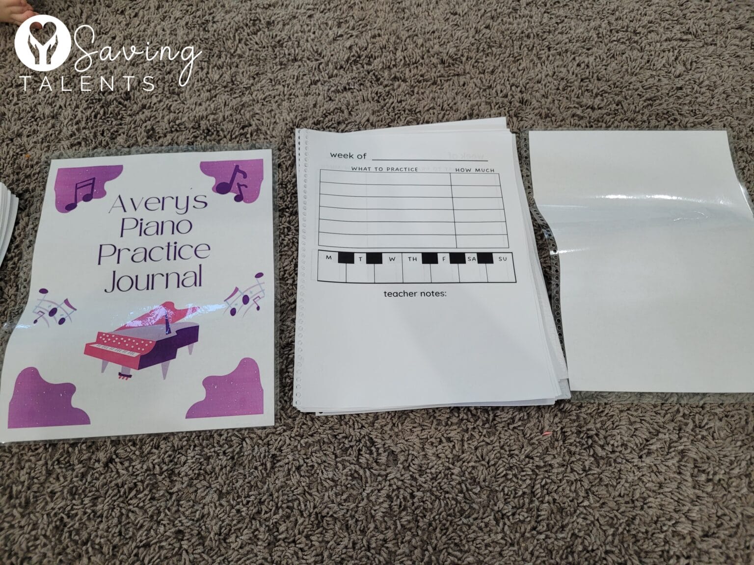 Free Printable Piano Practice Tracking Charts - Saving Talents