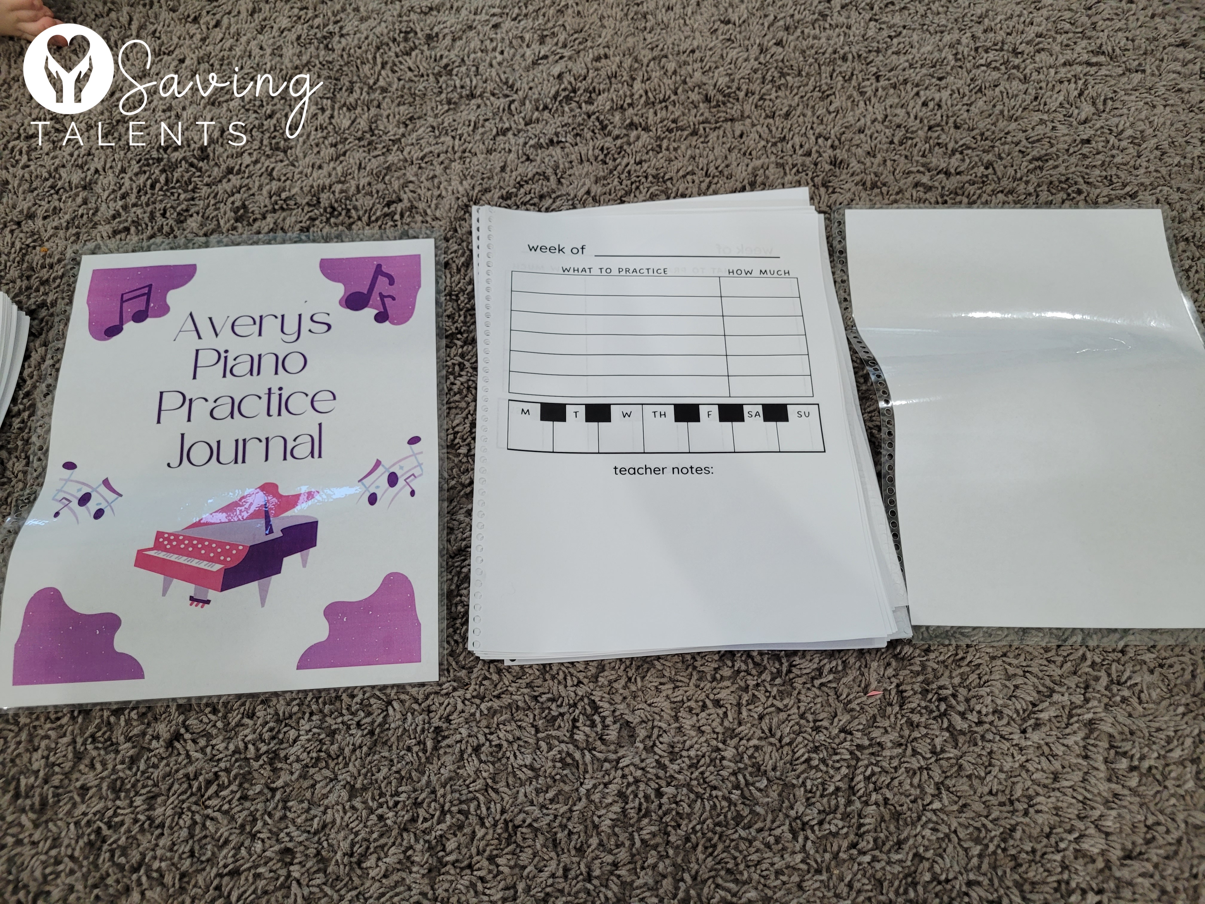 Free Printable Piano Practice Tracking Charts - Saving Talents