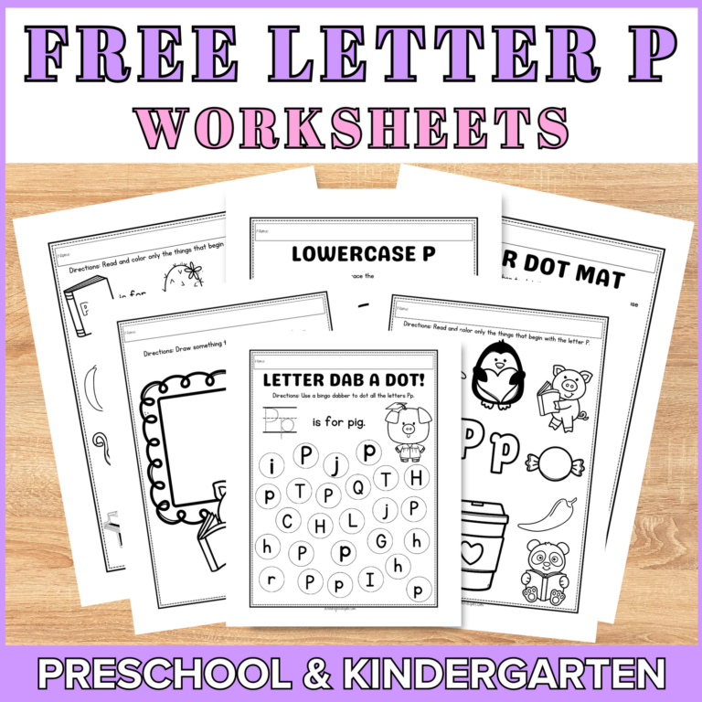 Letter P Printables, Worksheets, Crafts, and Activities - Saving Talents