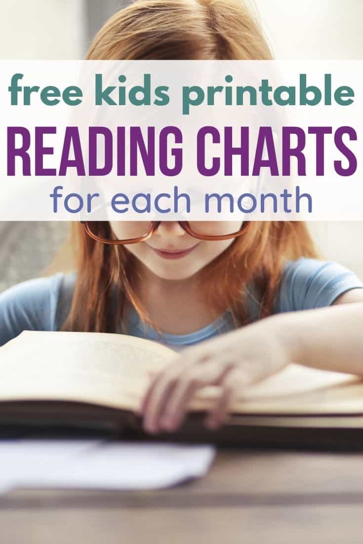 Free Printable Reading Charts for Kids (Month by Month) - Saving Talents