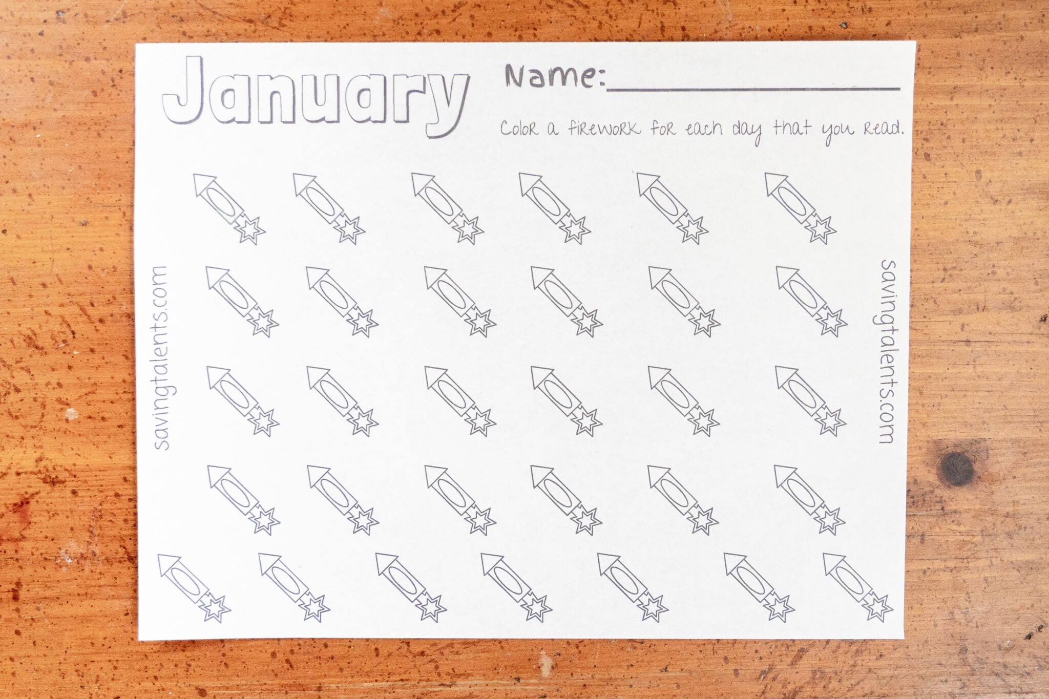 Free Printable Reading Charts for Kids (Month by Month) - Saving Talents