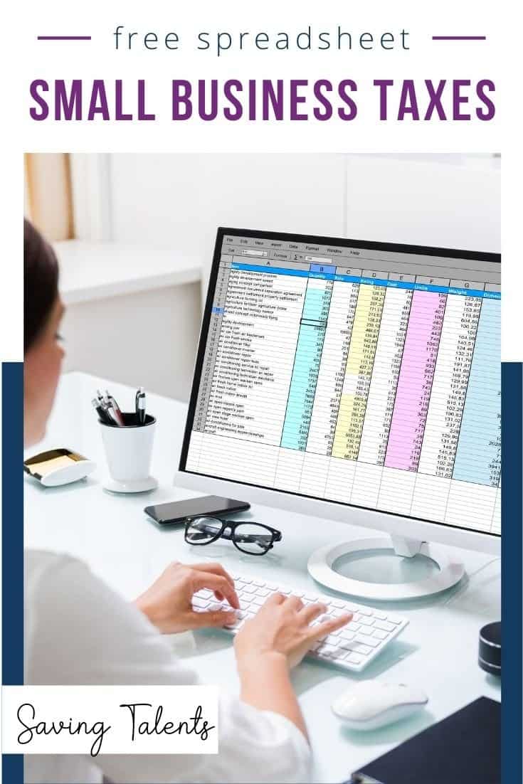 Free Small Business Tax Spreadsheet - Saving Talents