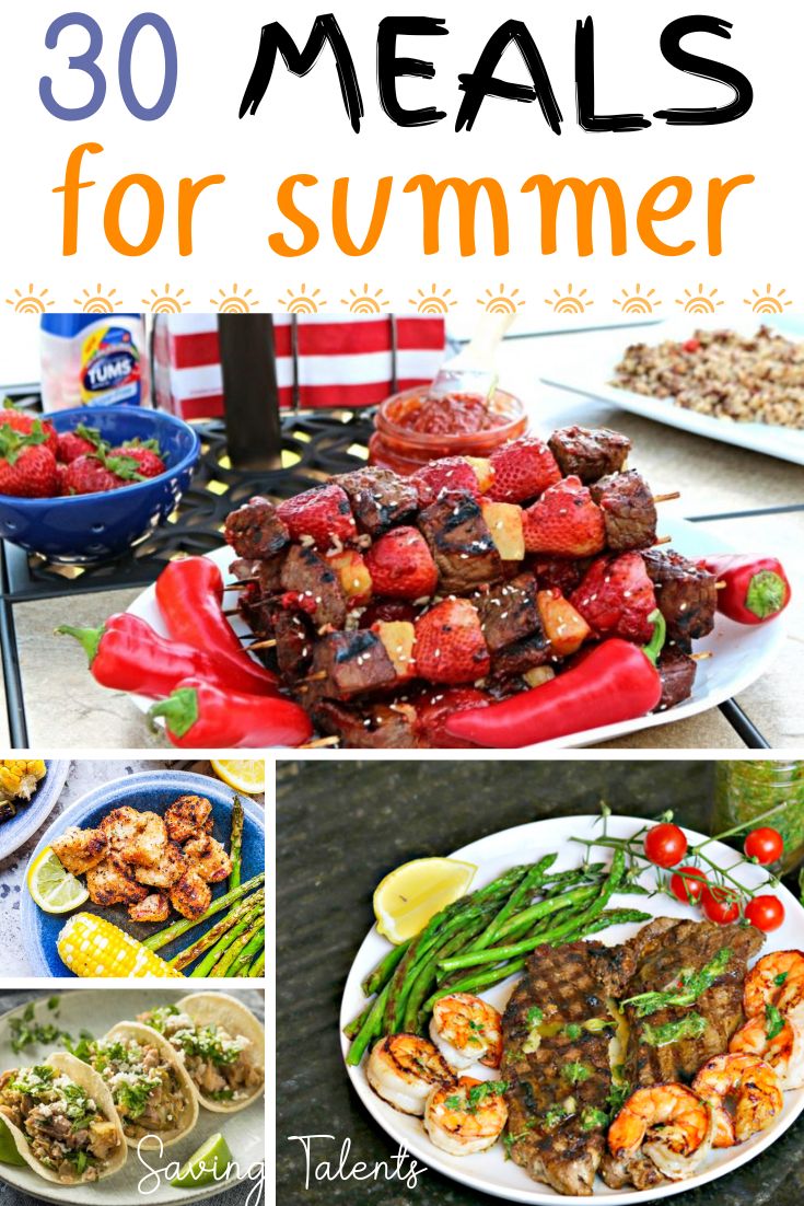 30 Quick Summer Meal Ideas When it's Too Hot - Saving Talents